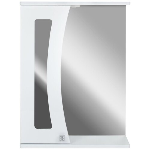 Зеркало-шкаф Селена 60 DORATIZ 2711.140, белый со стеклом, с подсветкой и розеткой