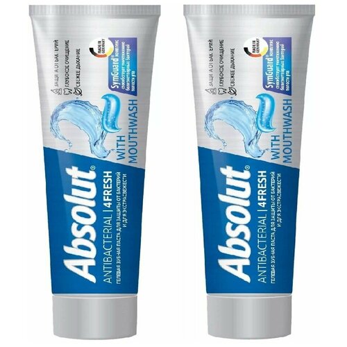 Absolut Зубная паста Antibacterial 4FRESH, 110 гр, 2 штуки