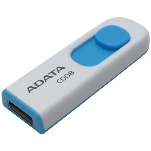 Флеш Диск A-Data 16Gb Classic C008 AC008-16G-RWE USB2.0 белый/синий