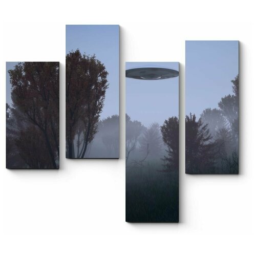 Модульная картина Таинственный туман 144x135