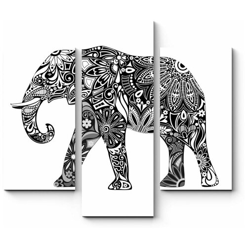 Модульная картина Цветущий слон60x54