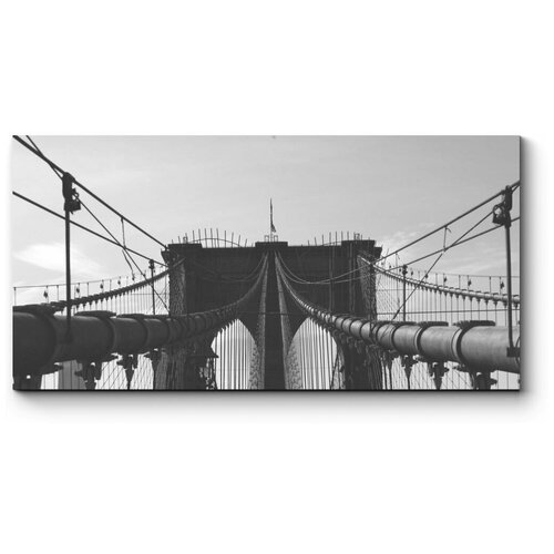 Модульная картина Линии черно-белого моста 80x40