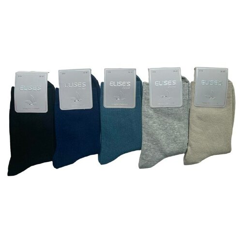 Носки ELISE'S Secret 5 пар, размер 36-41, бежевый, серый