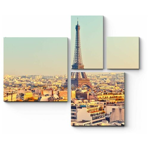 Модульная картина Золотая осень в Париже 82x68