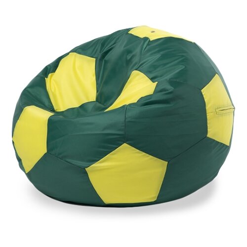 Чехол Пуффбери для кресла-мешка "Мяч" размер XL, зеленый/желтый