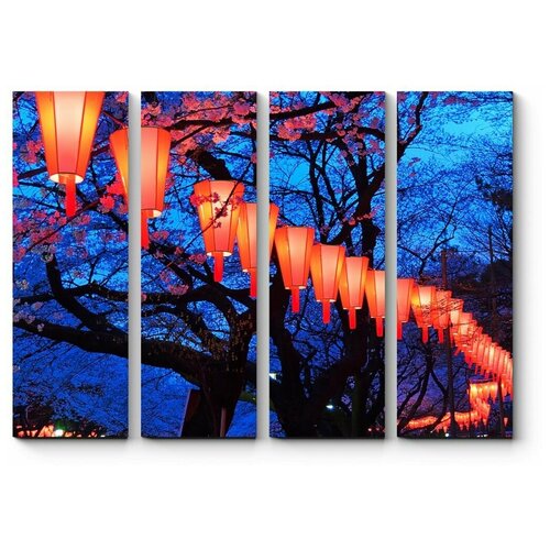 Модульная картина Магический свет огней в парке Уэно, Токио 100x75