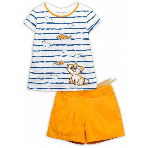 Комплект одежды Pelican, размер 3, желтый, оранжевый