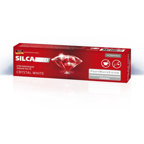 СилкаМед / SilcaMed ProfWhiteSystem - Зубная паста отбеливающая Crystal White 100 г