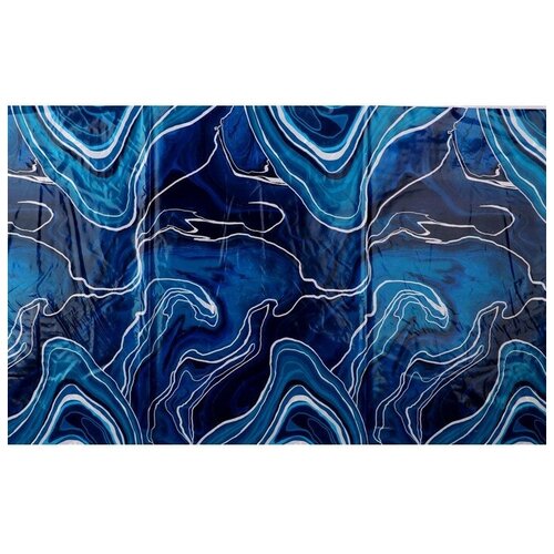 Скатерть "Мрамор", 137 x 180 см, синяя