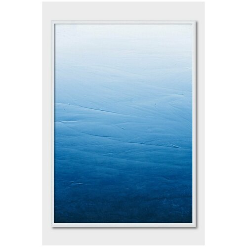 Постер для интерьера Postermarkt, 40х50 см в белой рамке, Синий #18