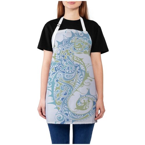 Фартук женский JoyArty для готовки "Призрачный морской конек", универсальный размер