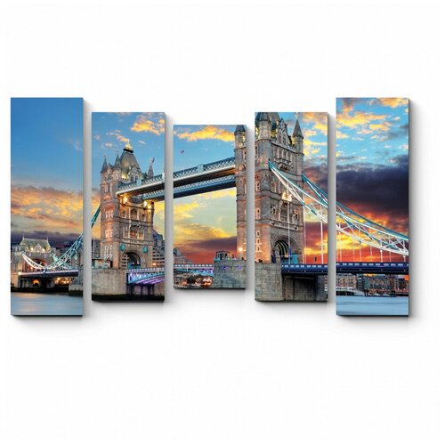 Модульная картина Тауэрский мост на закате 120x72