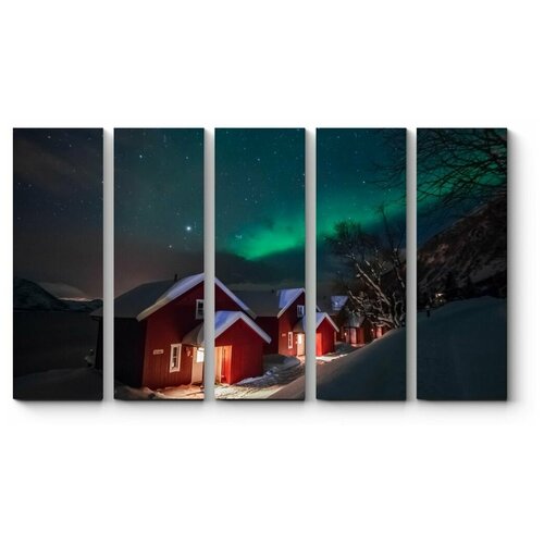 Модульная картина Зимняя ночь 150x90