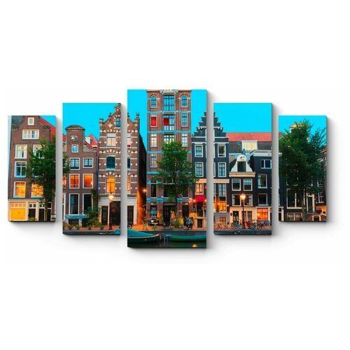 Модульная картина Амстердам каким мы его знаем 160x88