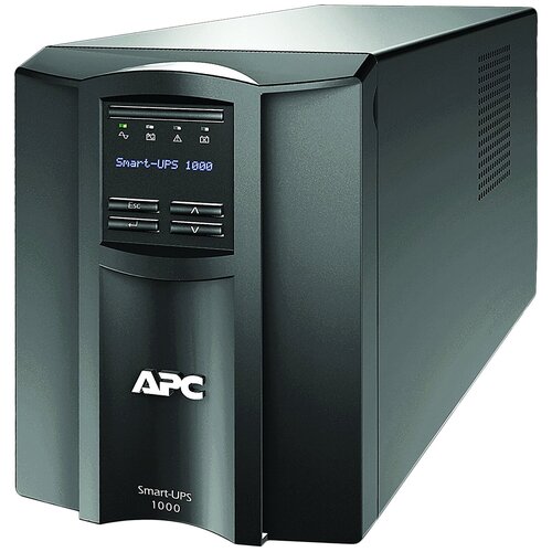 Резервный ИБП APC by Schneider Electric Smart-UPS SMT1000I черный 700 Вт