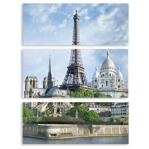 Модульная картина на холсте "В Париже" 120x90 см