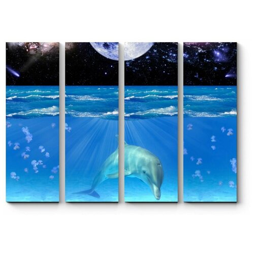 Модульная картина Сладкий сон дельфина100x75