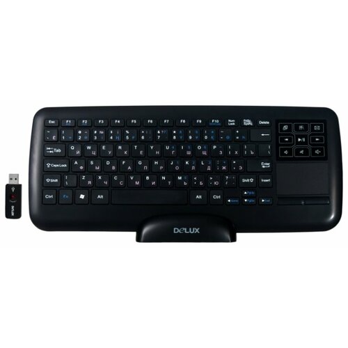 Беспроводная клавиатура Delux DLK-2880G Black USB черный