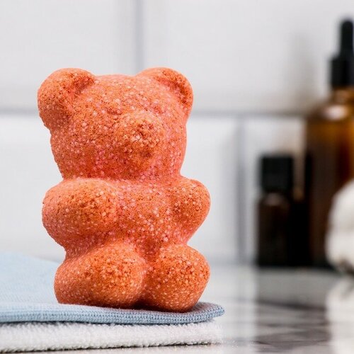 Добропаровъ Бомбочка для ванны "Медвежонок" с ароматом хвойного леса, красная, 80 г