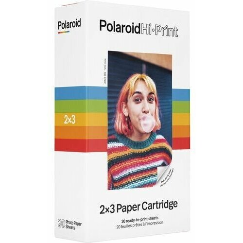 Polaroid Hi-Print 2 x 3", фотобумага, цветная бумага для печати по технологии термосублимации /Резиновая подложка/ 20шт