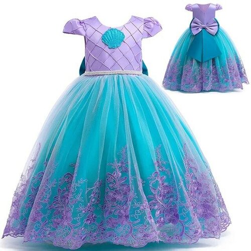 Пышное карнавальное платье принцессы Ариэль-русалка - размер 120