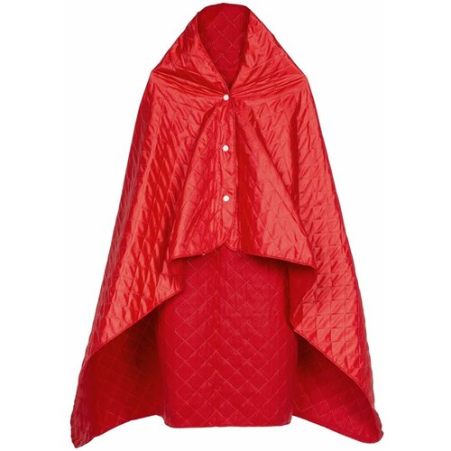 Плед-пончо для пикника SnapCoat, красный, 100х140 см, флис, 220 г/м²; полиэстер, 210D