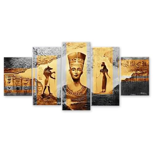 Модульная картина на холсте "Нефертити" 170x91см