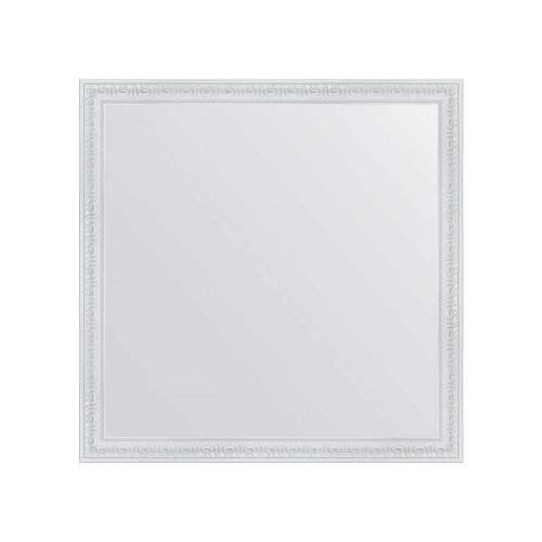 Зеркало настенное EVOFORM в багетной раме алебастр, 72х72 см, для гостиной, прихожей, кабинета, спальни и ванной комнаты, BY 1021