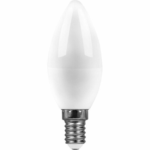 Светодиодная лампа Saffit Feron E14, 11 Вт, 4000 К, свеча матовая, 10 шт в упаковке