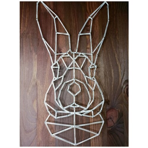 Картина "Кролик" 40см*30см в стиле String Art Символ 2023года