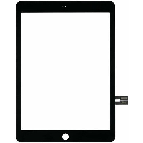 Сенсорное стекло (тачскрин) iPad 6 (2018) (черное) (AA)