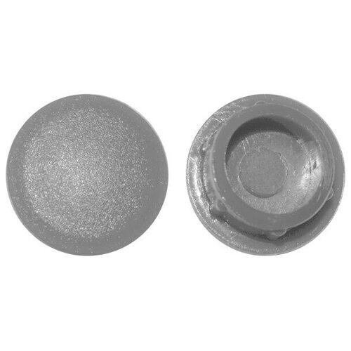 Пластиковая заглушка под отверстие диаметром 8 мм, светло серого цвета, с диаметром шляпки 10 мм (30шт)