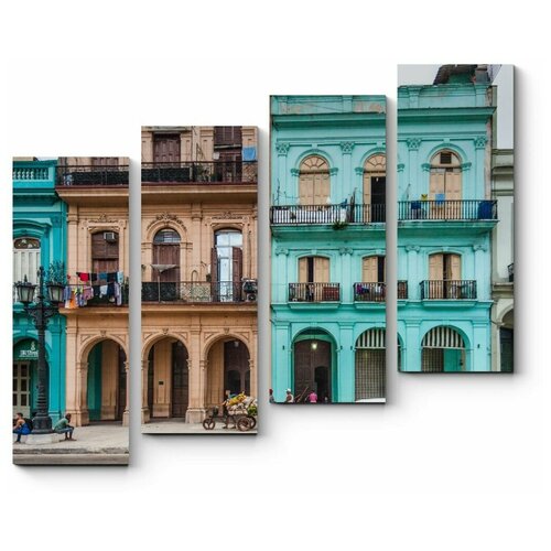 Модульная картина Красочные здания на Пасео-дель-Прадо160x138