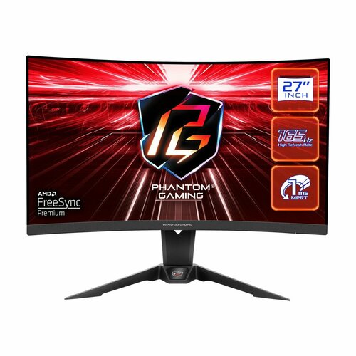 27" Монитор ASRock Phantom Gaming PG27Q15R2A, VA, 165Гц, 2560x1440, черный