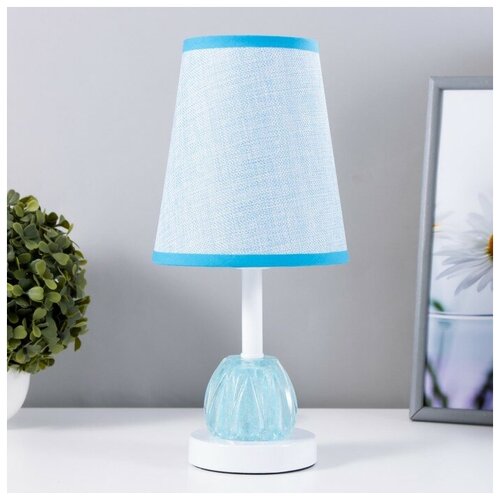 RISALUX Настольная лампа "Хилтон" E27 40Вт бело-голубой 15х15х32 см RISALUX
