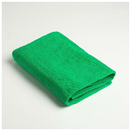 Полотенце махровое "Экономь и я" 50х90 см, цв. зеленый, 100% хлопок, 320 гр/м2