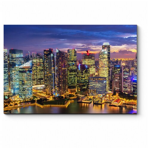 Модульная картина Чудесный закат в сердце Сингапура 60x40