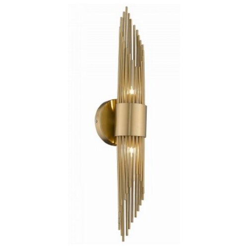 Настенный светильник DeLight W68069-2 ant.brass, G9, 80 Вт, кол-во ламп: 2 шт., цвет арматуры: латунь