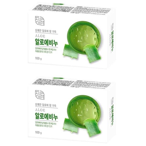 MUKUNGHWA Освежающее туалетное мыло с экстрактом Алоэ вера "Fresh Aloe Soap" 100гр *2 шт.