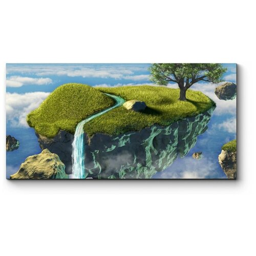 Модульная картина Воздушный водопад120x60