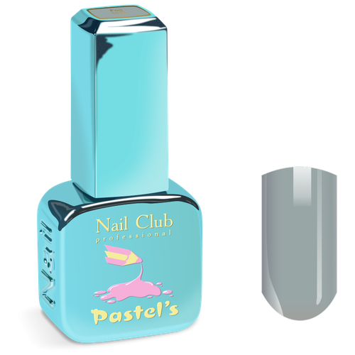Nail Club professional Эмалевый гель-лак для ногтей с липким слоем PASTEL'S 1024 Fog, 13 мл.