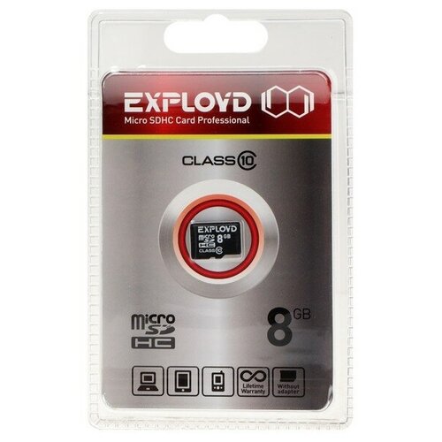 Карта памяти MicroSD, 8 Гб, SDHC, класс 10