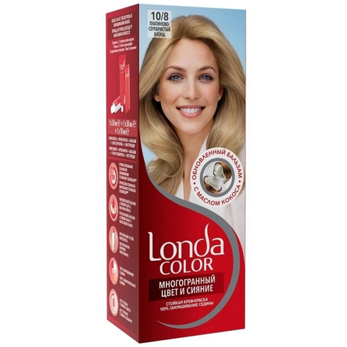 Лонда / Londa Color - Крем-краска для волос тон 10/8 Платиново-серебристый 60 мл