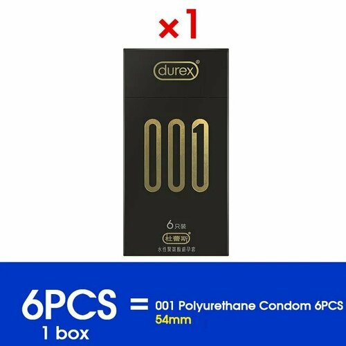 Полиуретановые презервативы на водной основе Durex 0.01 мм 6 шт.