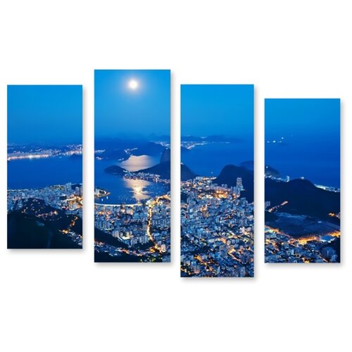Модульная картина на холсте "Рио" 150x103 см