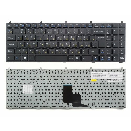 Клавиатура для ноутбука DNS 0143818, Русская, черная с рамкой