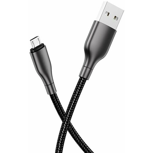 Кабель USB 2.4A (microUSB) 1м BOROFONE BX45 Черный