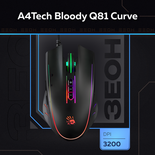 Игровая мышь Bloody Q81, черный