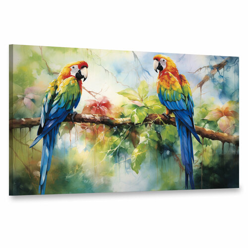 Интерьерная картина 100х60 "попугай"