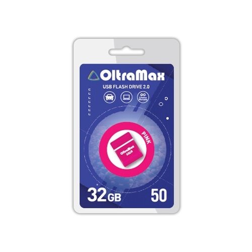 Флешка OltraMax 50 32 ГБ, 1 шт., pink